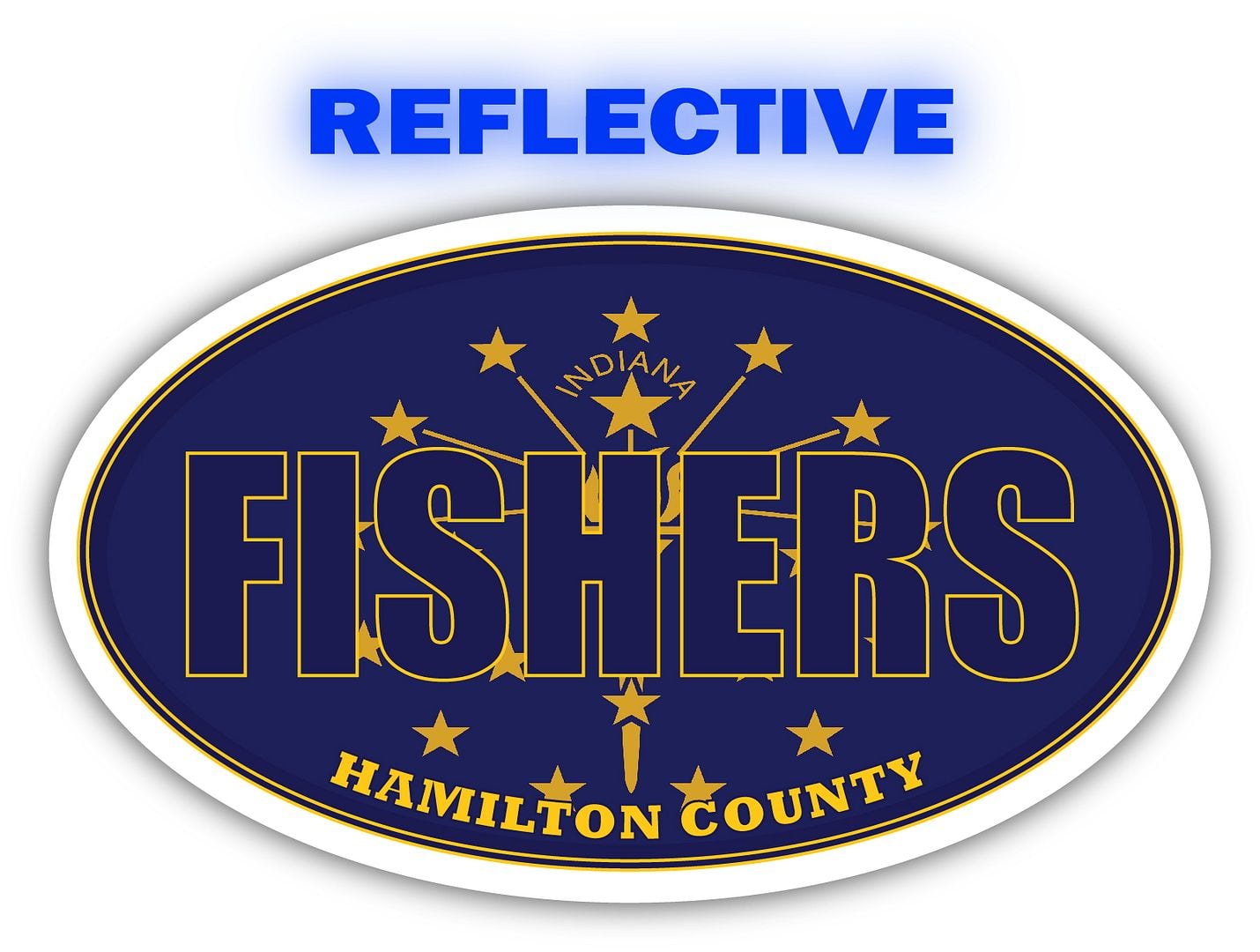 Fishers City Indiana State Flag | IN Flag Hamilton County Oval State ...