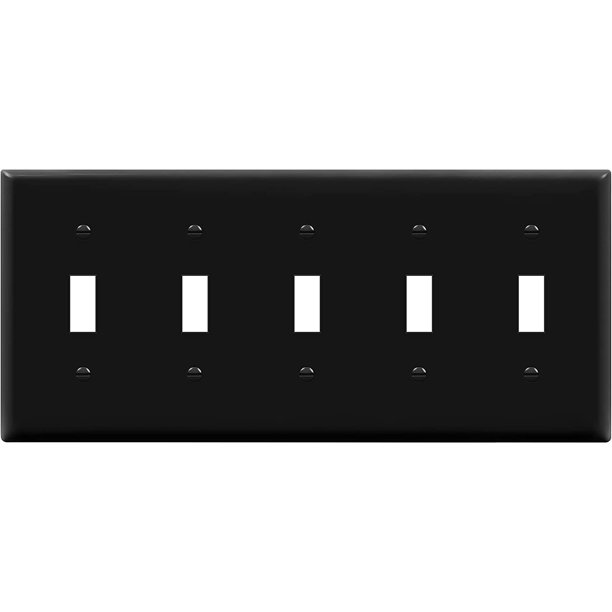 ENERLITES Five Gang Light Switch Wall Plate, Toggle Switch Plate, 5 ...