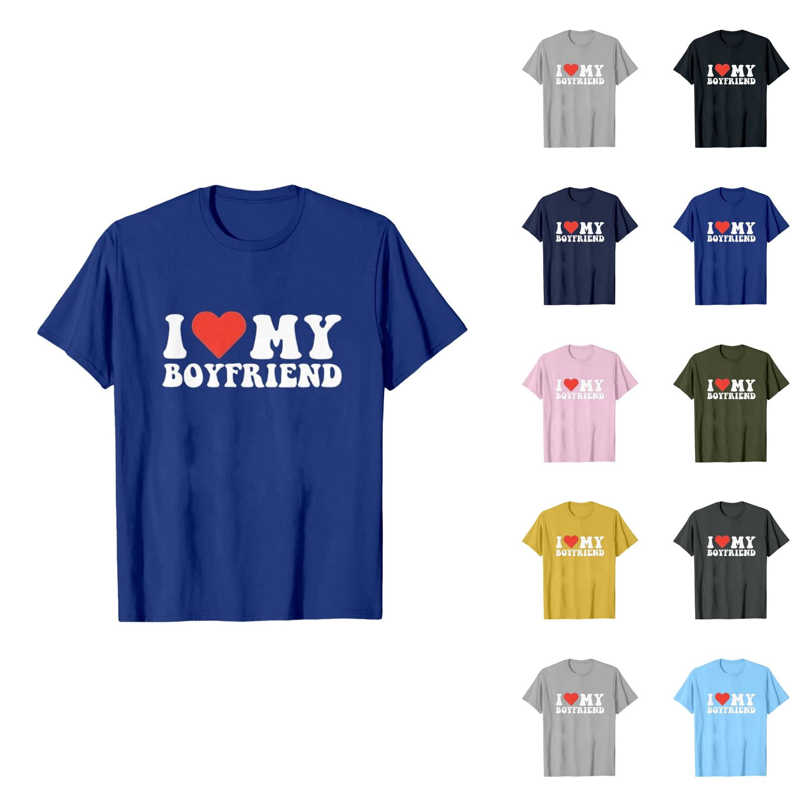Click here for Generic I Love My Boyfriend T Shirts For Women 202... prices