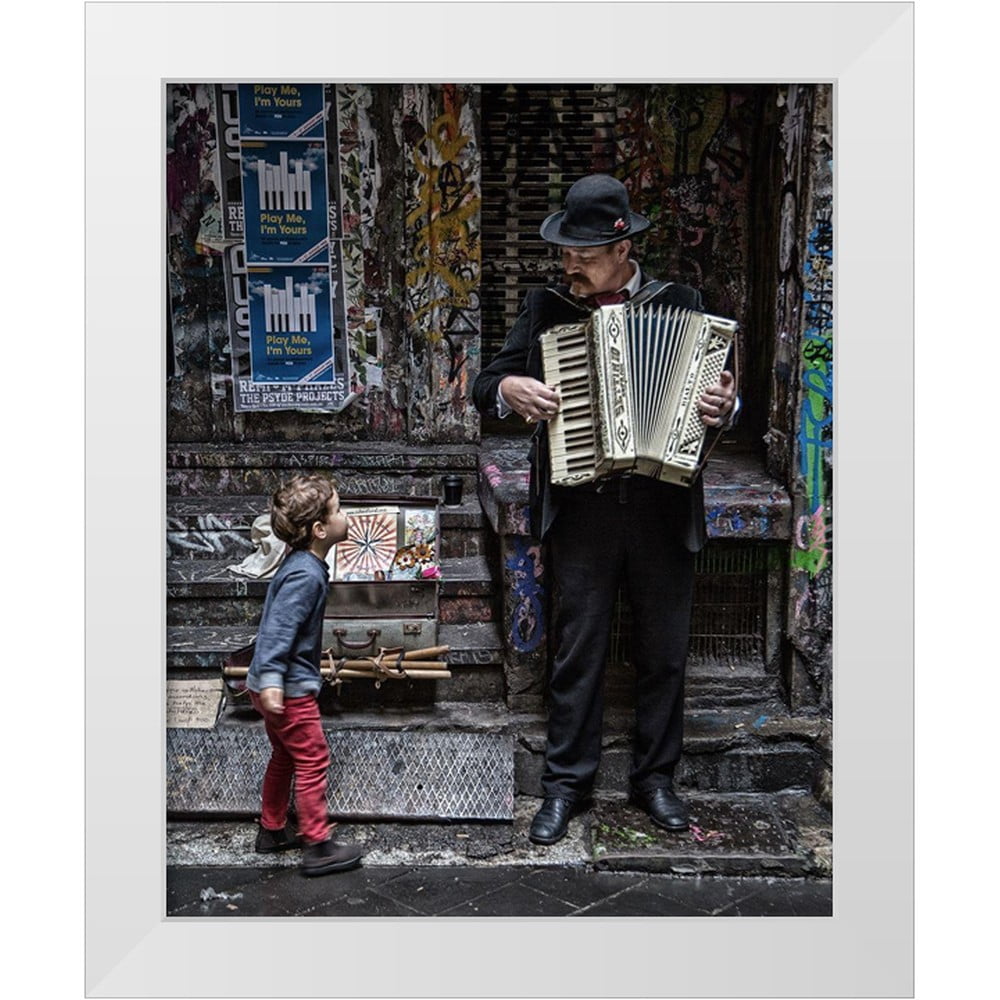Russell, Vince 12x14 White Modern Wood Framed Museum Art Print Titled ...