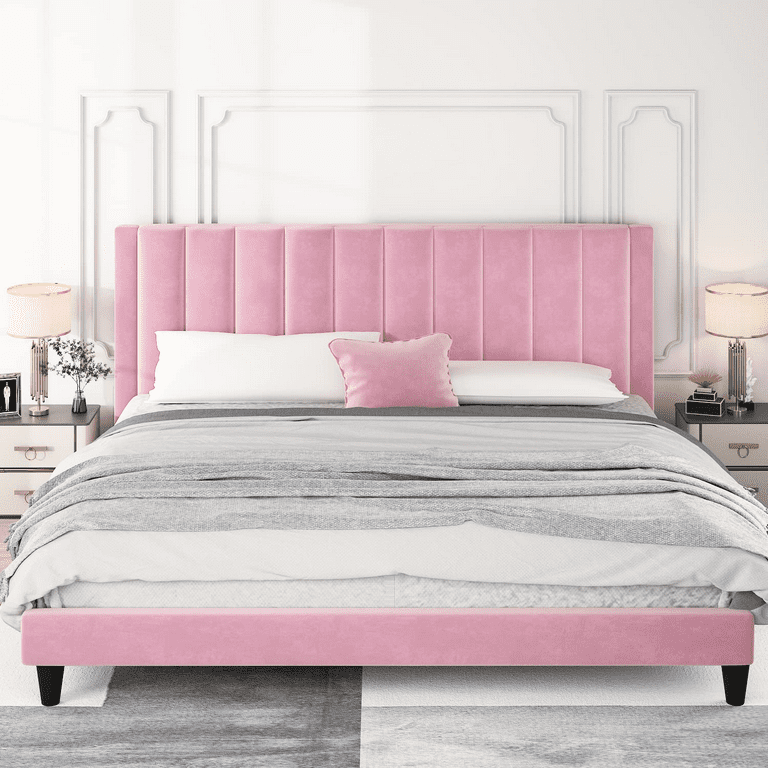 Pink bed king store