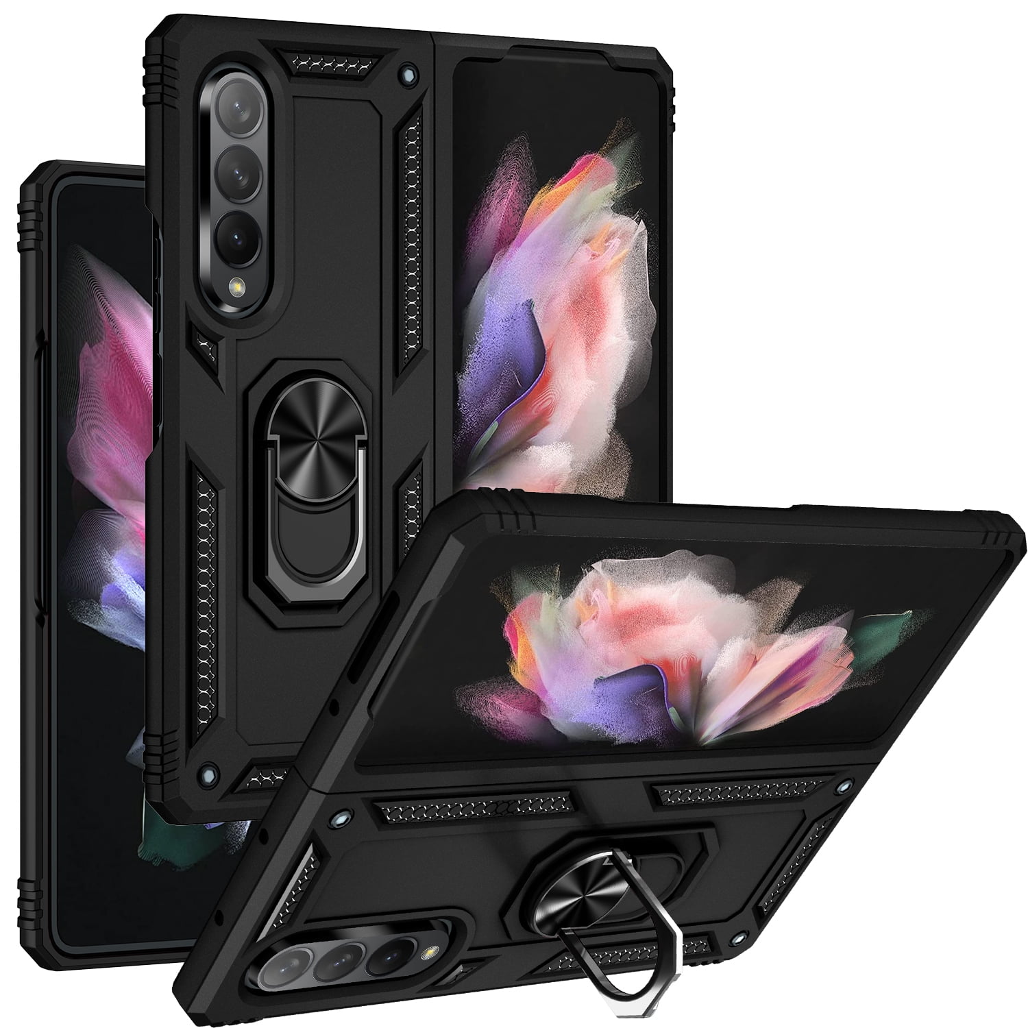 Dteck for Samsung Galaxy Z Fold 3 Case with Built in Metal Plate on ...