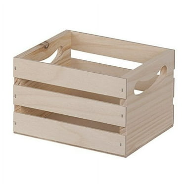 Unfinished Wood Crate, 18 in x 12.5 in x 9.5 in - Walmart.com