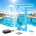 Pool Fountain With Light for Pools, Dual Spray Waterfall Sprinkler ...