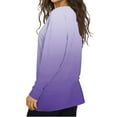 Ashirexll Womens Casual Tops V-Neck Gradient Color Slim Casual Style ...
