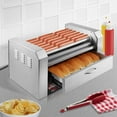 Olde Midway Electric Hot Dog Roller Machine, 7 Rollers with Bun Warming ...