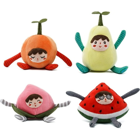 Vegetables Food Plush Toys, 4-Piece Cute Plush Stuffed Toy with Carrot ...