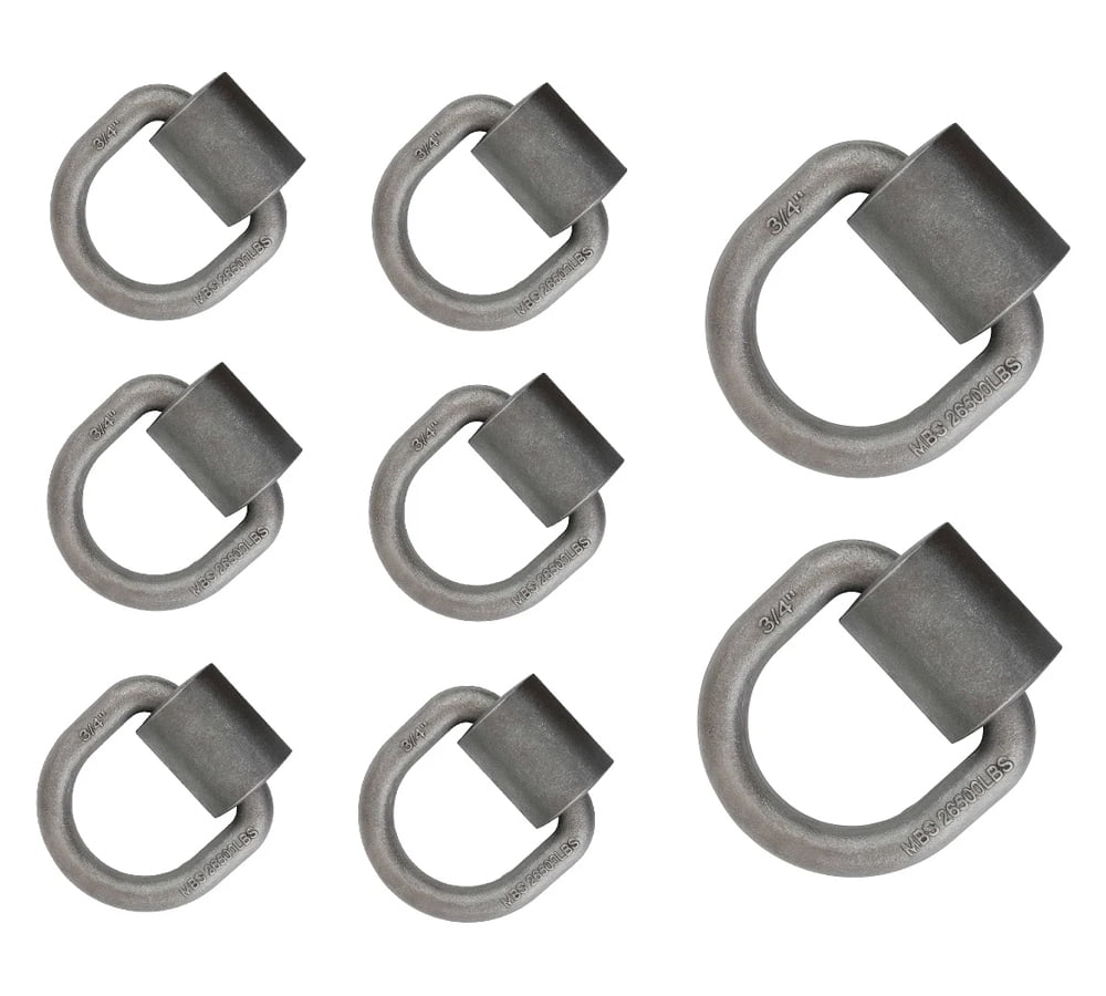 (8 Pack) 3/4" Heavy Duty Weld-On Forged D Ring 26,500Lbs - Walmart.com