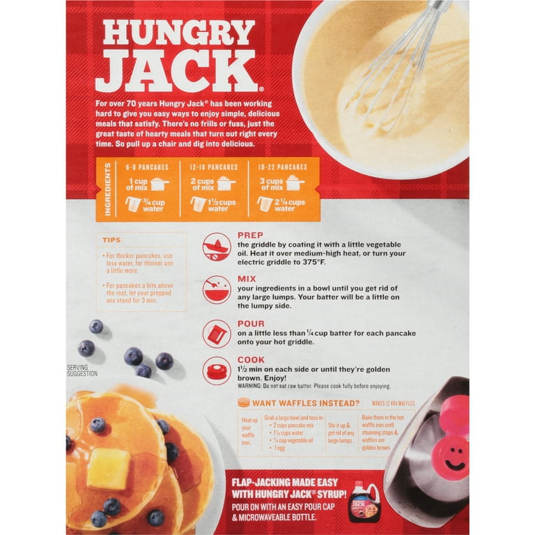 Hungry Jack Complete Buttermilk Pancake Mix and Waffle Mix 32 Oz Box