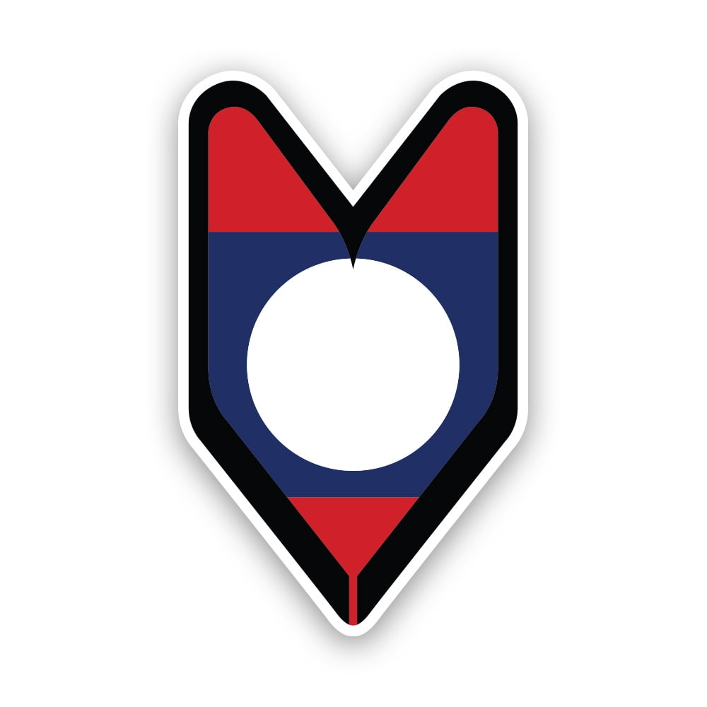 Laotian Driver Badge Sticker Decal - Self Adhesive Vinyl - Weatherproof ...