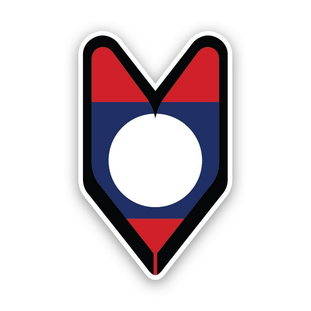 Laotian Driver Badge Sticker Decal - Self Adhesive Vinyl - Weatherproof ...