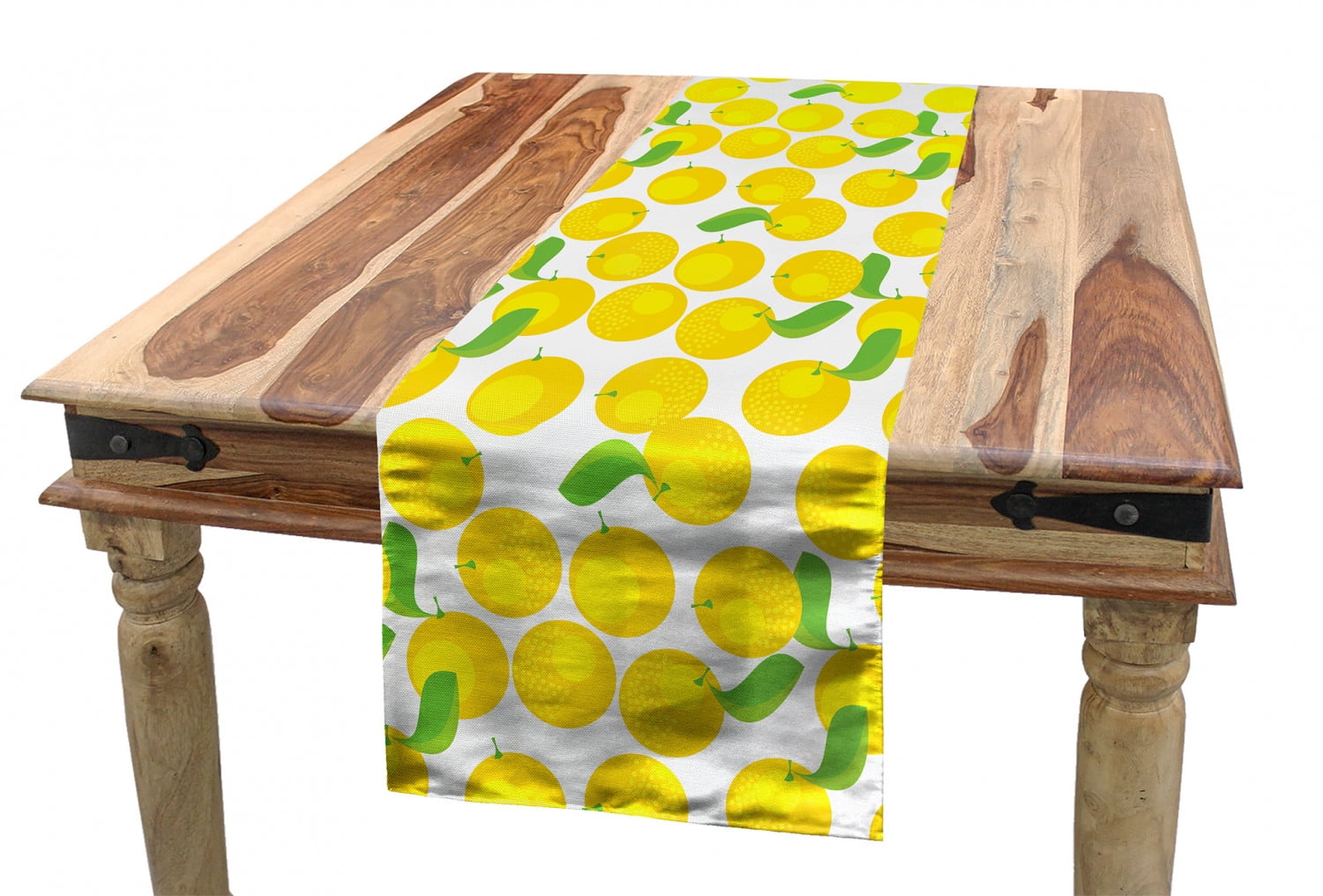 Fruit Table Runner, Simple Orange Motifs Illustration Repeating Citrus ...