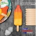 Jumbo Wooden Craft Sticks, 5.8 Inches Long Popsicle Sticks - Ice Pop ...