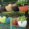 7829 Flower Planter Wall Hanging Wicker Rattam Basket Garden Vine Pot ...