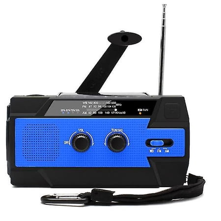 Emergency-radio, 4000mah Weather Radios With Hand Crank & Solar ...
