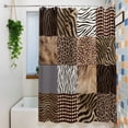 Animal Print Shower Curtains for Bathroom, Rustic Leopard Zebra Tiger ...