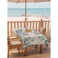 Butterfly Plant Table Cloth Rectangle Outdoor Tablecloth, Green Purple ...