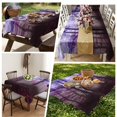 Abstract Purple Misty Purple Forest Table Cloth 60x84in, Waterproof ...