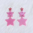 80 90s Colorful Classic Big Star Triangle Heart Shape Hoop Earrings ...