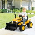 Costway 12V Power Toy: Battery Operated Kids Ride-On Excavator Digger ...