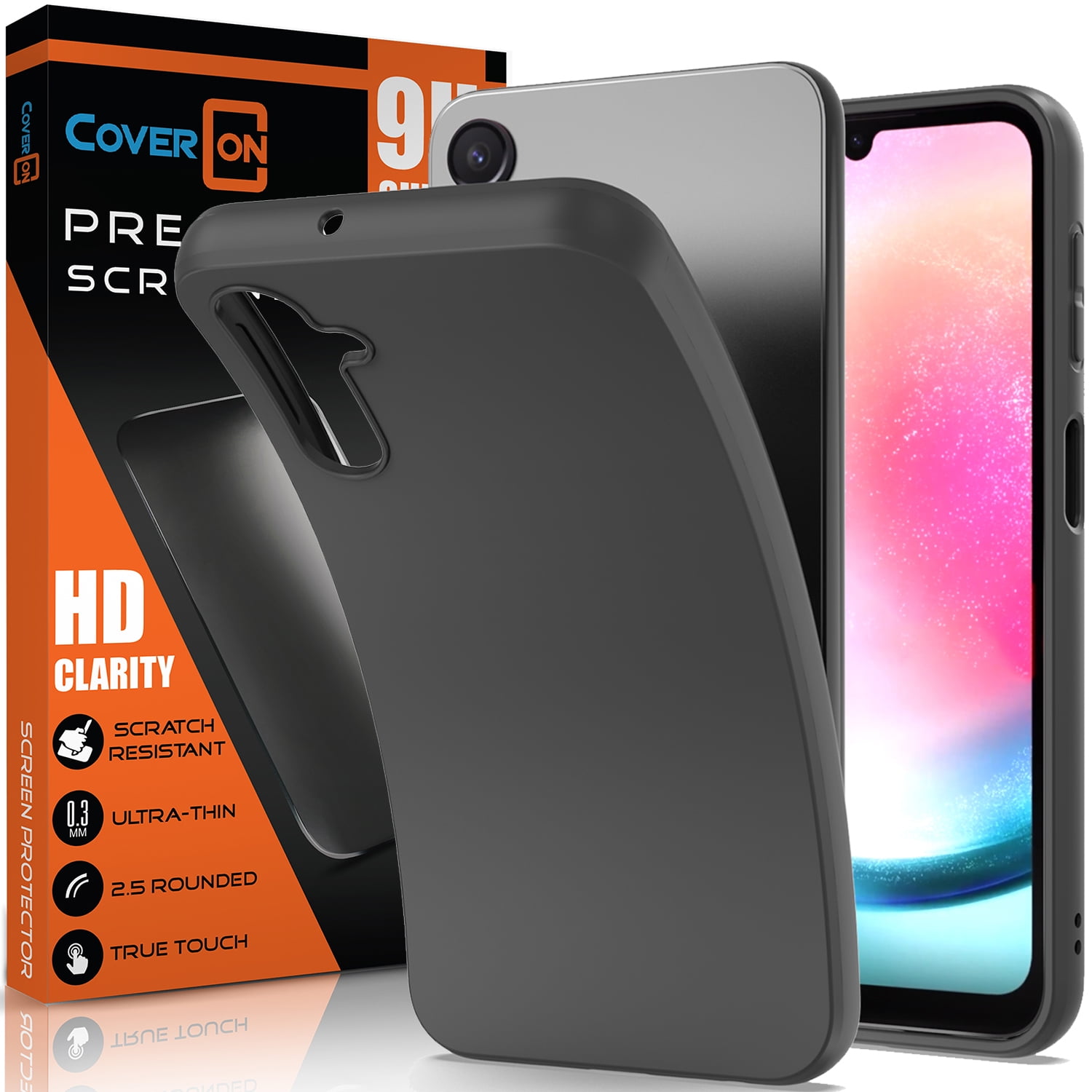 CoverON For Samsung Galaxy A24 Case with Screen Protector Tempered ...