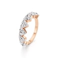 2.80 Carat Heart Shape Moissanite Eternity Band 925 Rose Plated ...