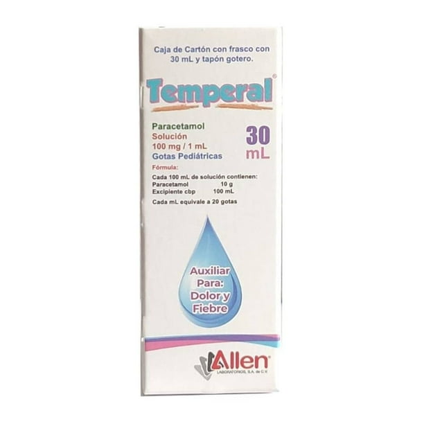 Temperal 100 mg/1 ml solución gotas pediátricas 30 ml | Walmart en línea