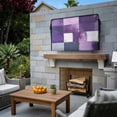 Abstract Color Block Outdoor TV Cover 40 to 43 inch Dark Purple Block ...