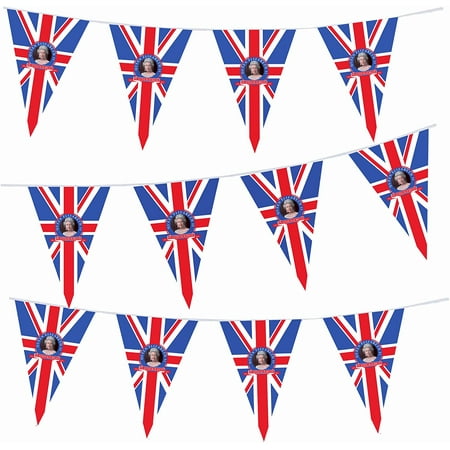 Queen Platinum Jubilee Fabric Bunting Banner,Queens Jubilee 2022 ...