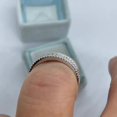 2Ct Half Eternity Band Ring Round Cut Simulated Diamond In 14K White ...