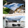 Abstract Mottled Design Sun Shade Sail 6.5'X10' Vintage Blue White ...