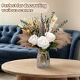 Faux Flower Arrangement with Vase, Center Pieces Decoration for Table, Pampas Grass Floral Décor ...