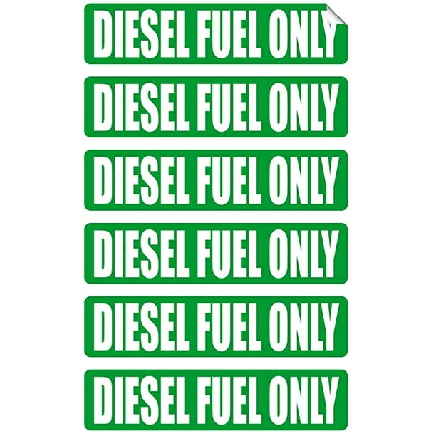 DIESEL FUEL ONLY Automotive Decals | Gas Can Stickers | Truck Labels ...