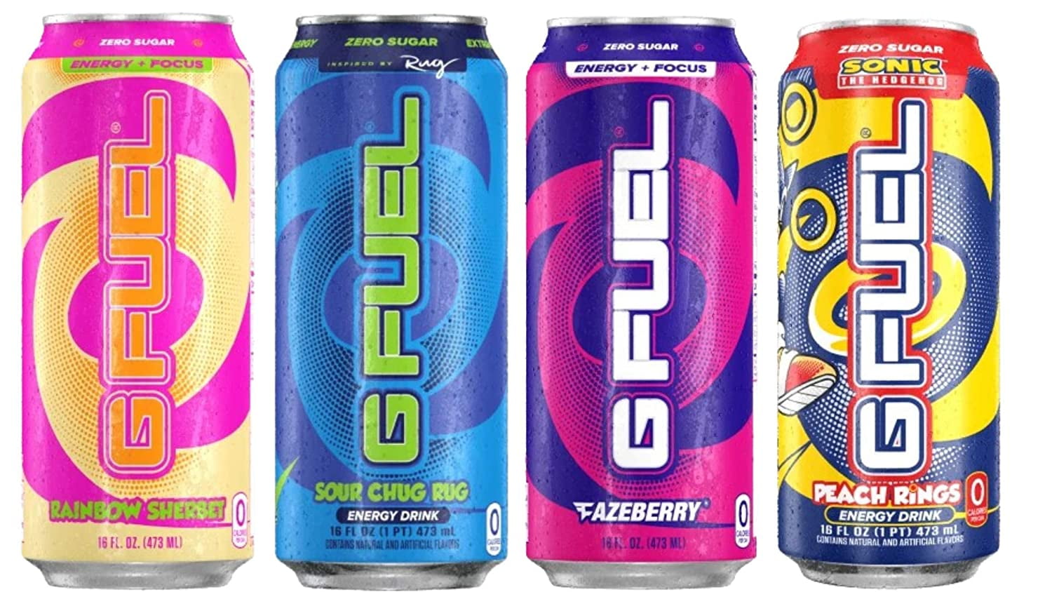 G Fuel Energy Drink Variety Packs 16 ounce cans 12 pack (4 Flavor ...