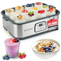 Ultimate Probiotic Yogurt Maker with Adjustable Temp & Time, 2 1-Quart ...