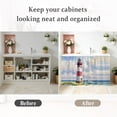 Beach Lighthouse Cabinet Curtains for Shelves, Coastal Ocean Ship Sky ...