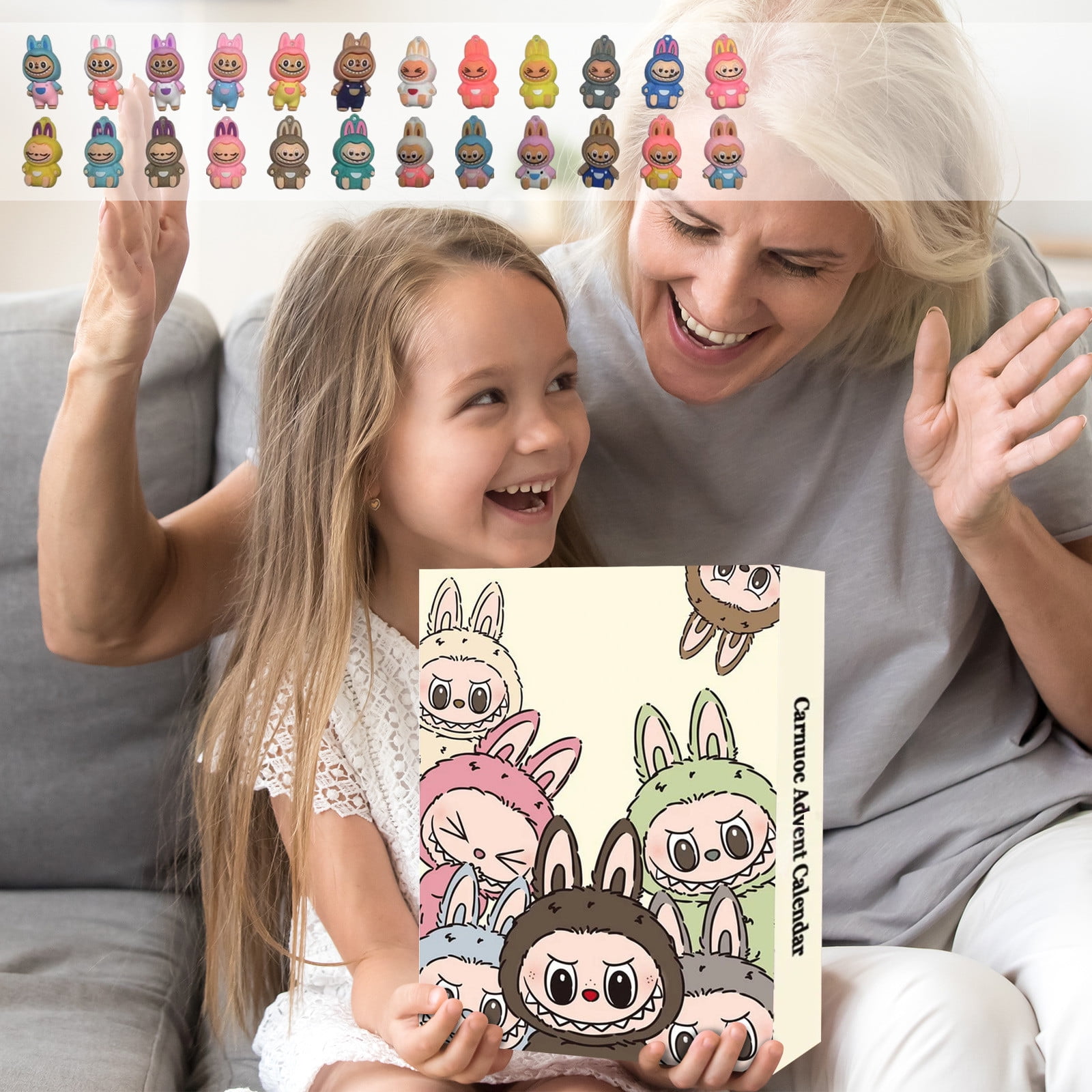 Labubu Labubus Cute Anime Christmas Countdown Calendar , Advent ...