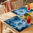 Blue Modern Art Placemats Set of 4 White Blue Art Place Mats Indoor ...