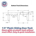 1/4" WHITE PLASTIC SLIDING TRACK 6' LONG - Walmart.com