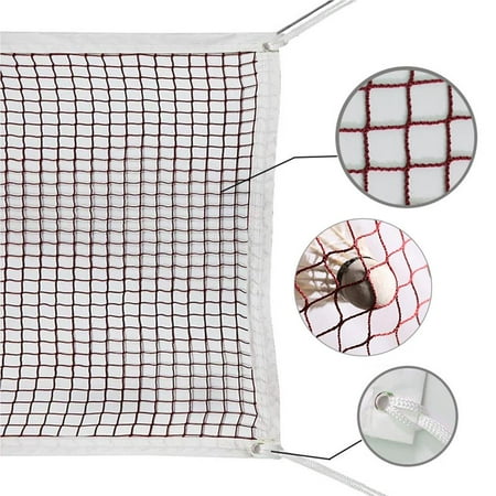 maskred Portable Badminton Net Sports Classic Badminton Replacement Net with Steel Cable Rope ...