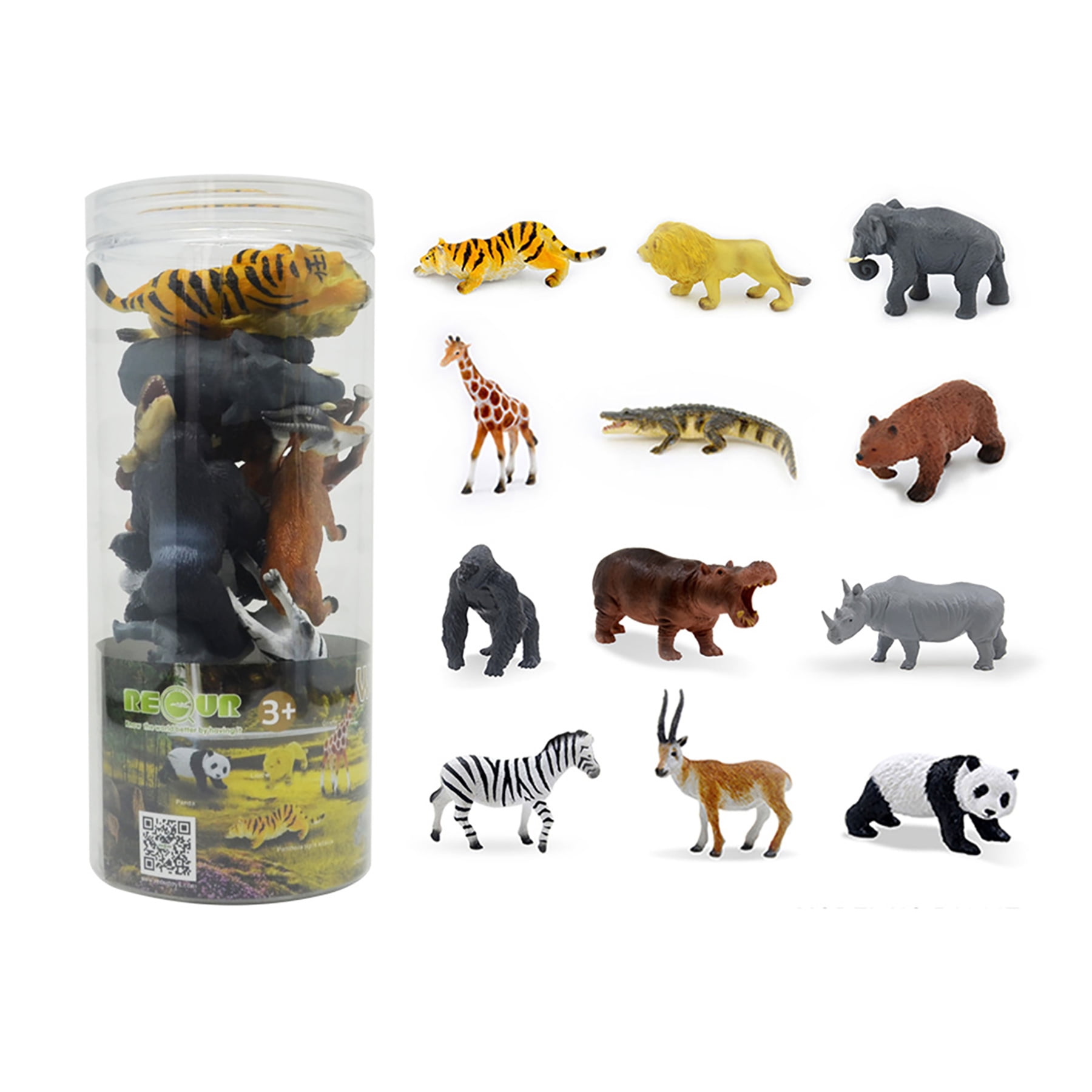 Recur 12PCS ASSORTED WILD ANIMALS PLAYSET, Ages 3+ - Walmart.com