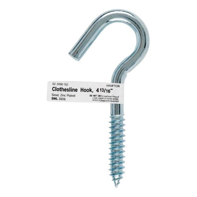 02-3490-162 Clothesline Bolt Hook 0.437 x 4.81 in. - pack of 10 ...