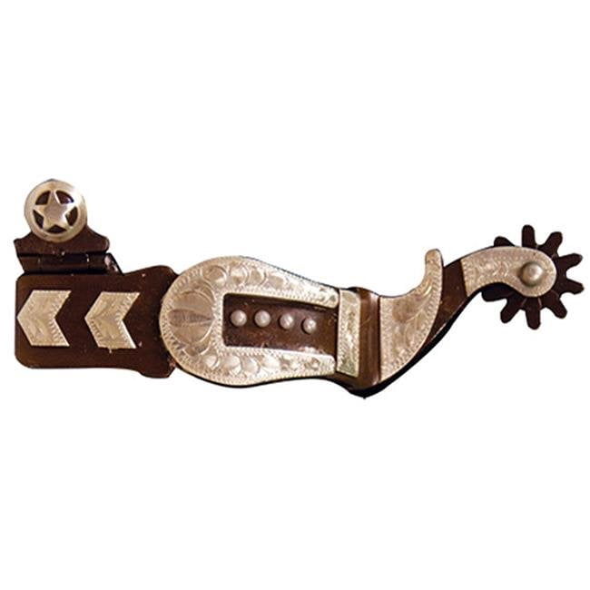 Coronet 240929 Show Spurs with Silver Engraved Buckle Overlay - Walmart.com