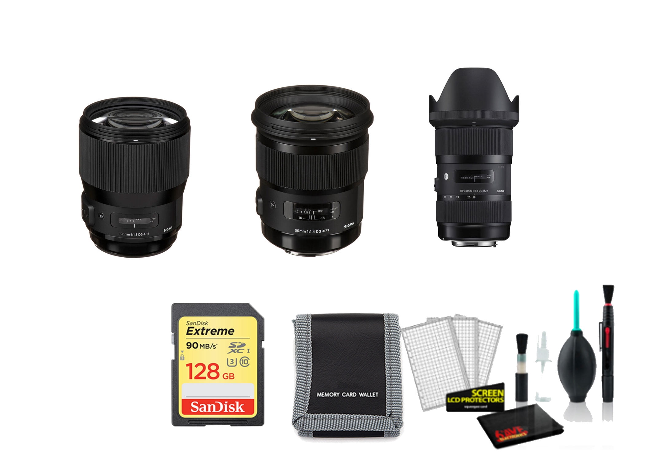 SIGMA 3 LENS BUNDLE Sigma 135mm F 1 8 50mm F 1 4 And 18 35mm F 1 8 sigma-3-lens-bundle-sigma-135mm-f-1-8-50mm-f-1-4-and-18-35mm-f-1-8