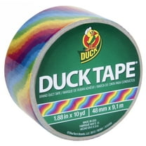 Duck Brand Printed Rainbow Duct Tape, Heavy-Duty, Multi-Colored, 1.88 x ...