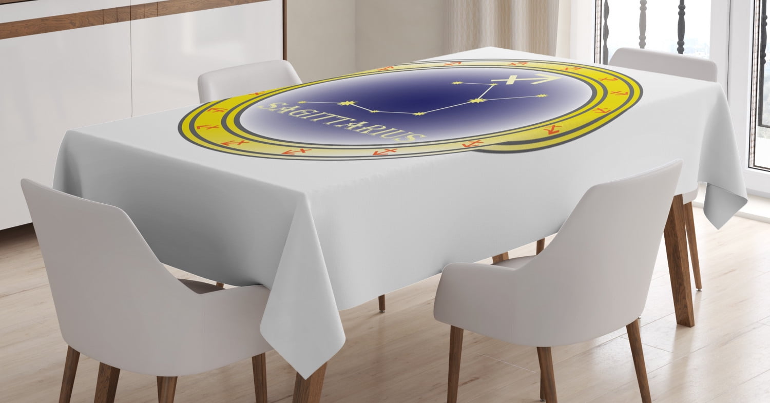 Zodiac Sagittarius Tablecloth, Constellation Pattern with Stars Zodiac ...