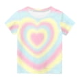 BOBOGOJP Girl's Tie T-Shirt Cute Heart Graphic Crewneck Tee Shirts ...