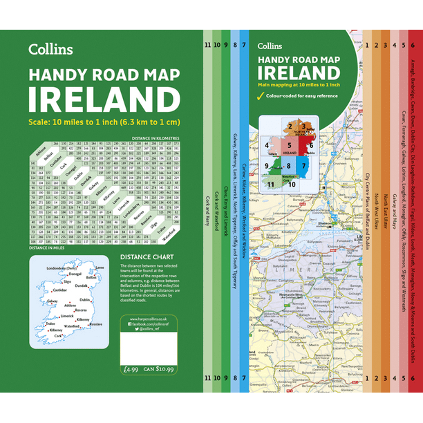 Collins Handy Road Map Ireland (Paperback) - Walmart.com - Walmart.com