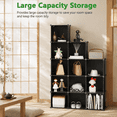 Black 12-Cube Storage Organizer Cabinet For Closet Bedroom Living Room ...