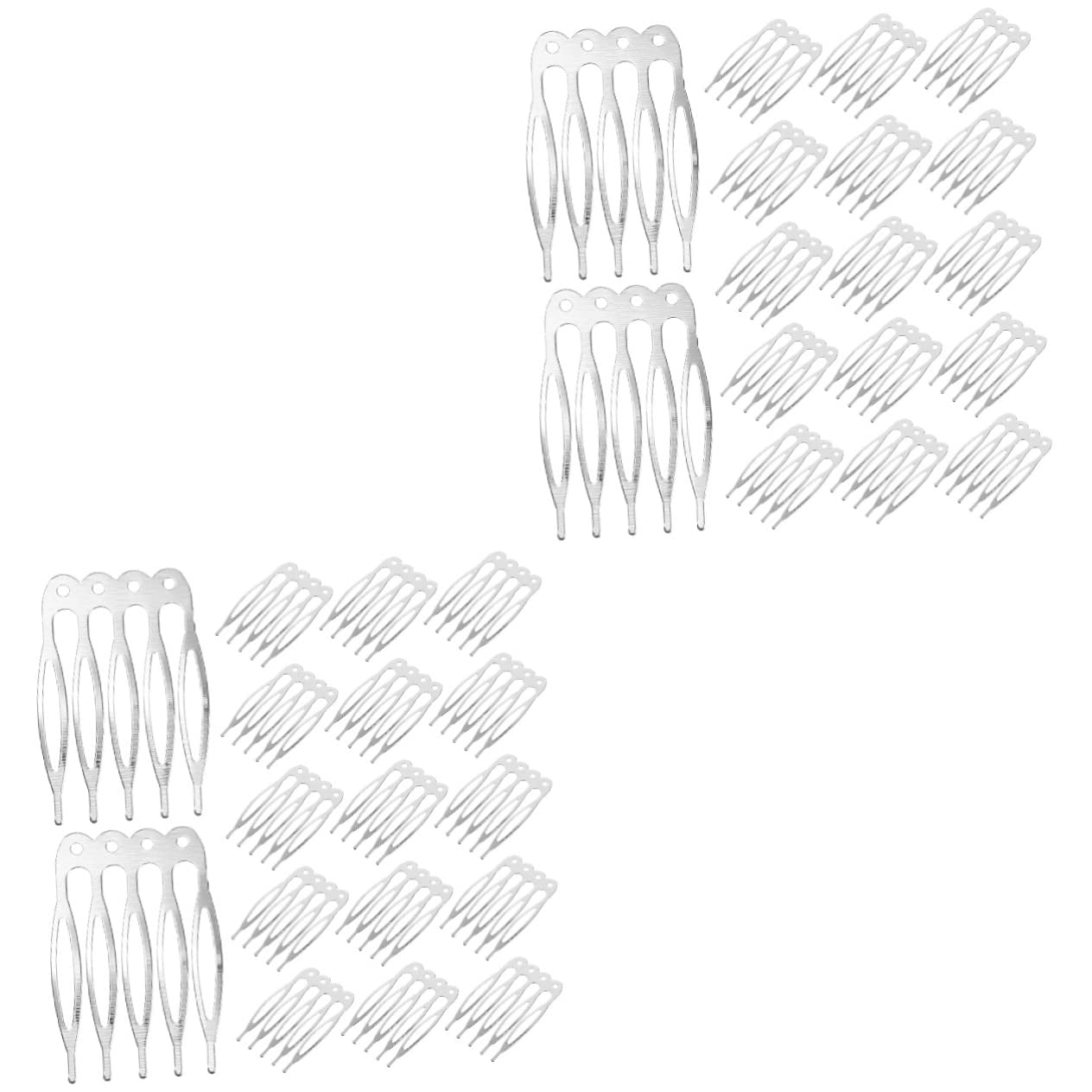100 Pcs 5 Tooth Comb French Barrette Hair Combs For Women Accessories Bun Hair Clip Hair Comb